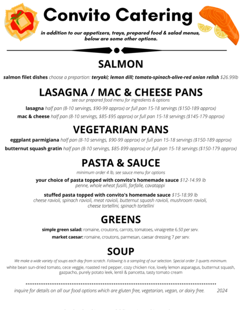 Catering Misc | Convito Cafe & Market