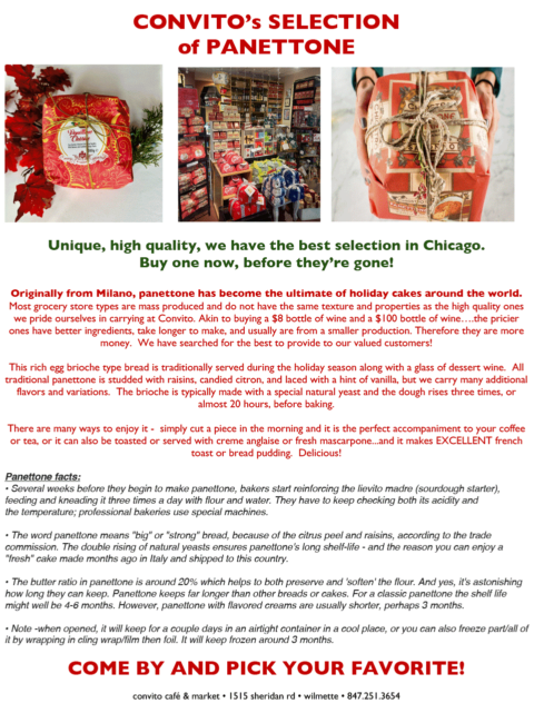 Convito’s Selection of Panettone | Convito Cafe & Market